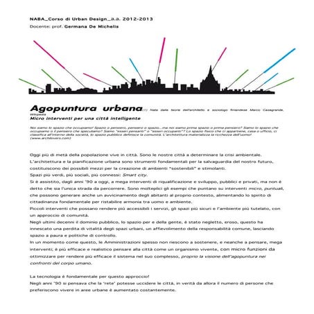 Corso di urban design 2012 2013 germana de michelis | PDF