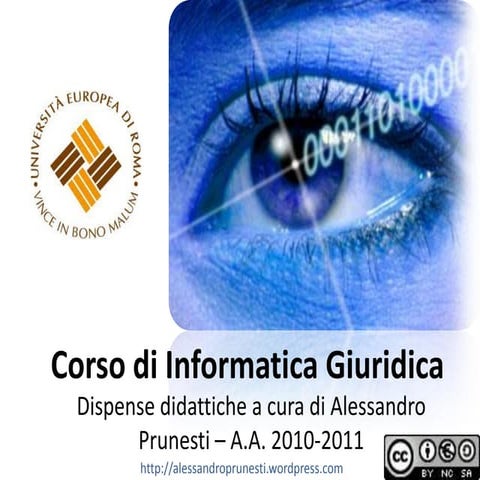 Corso di informatica giuridica | PDF