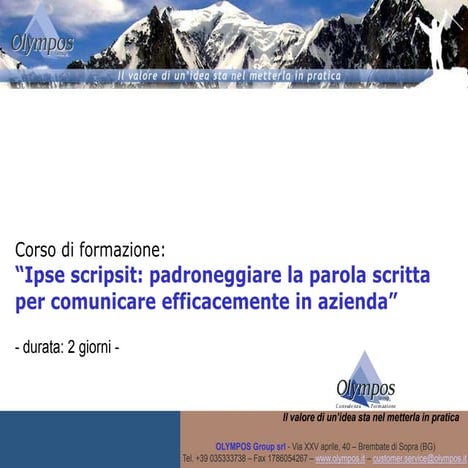 Corso ipse scripsit padroneggiare la parola scritta per comunicare ...