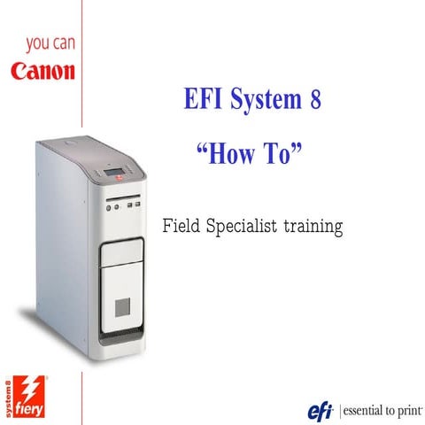 Corso Pratico Fiery System 8 - Canon | PPT