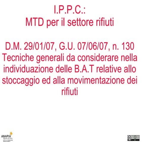 Corso Resp 14b Lezione Bat Rifiuti | PPT | Indoor Environmental Quality ...