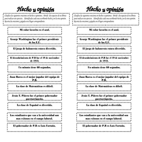 Hecho u opinión 2 | DOC