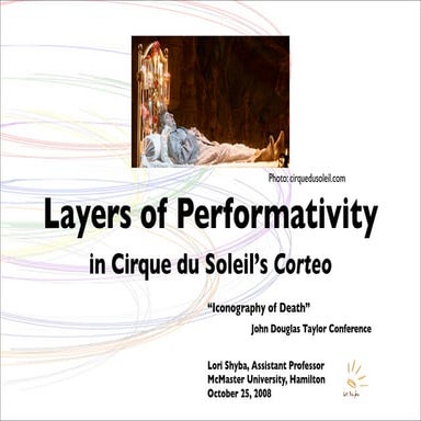 Layers of Performativity in Cirque du Soleil's Corteo | PDF