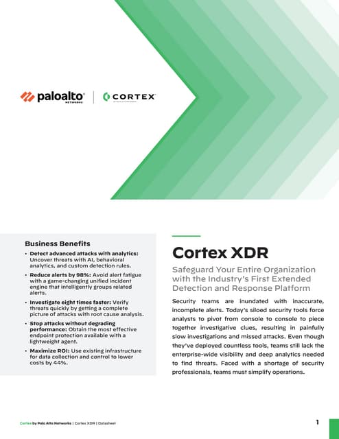 Palo Alto Cortex XDR presentation ....... | PPTX