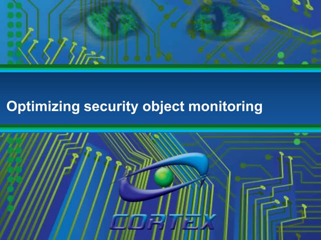 Cortex Security Monitoring Optimization Ppsx