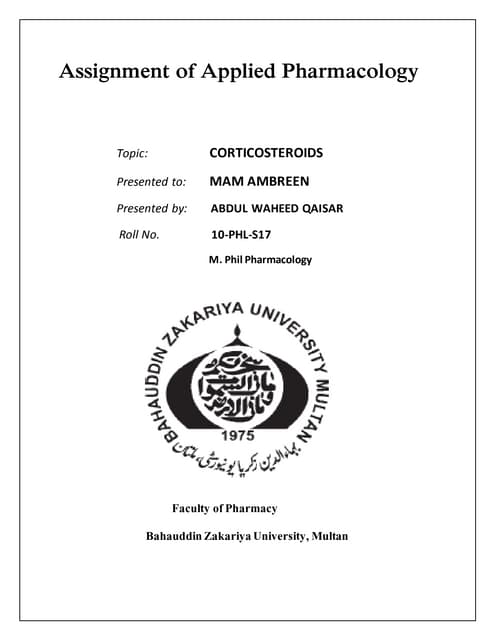 Dexamethasone: Drug study guide for Nurses | DOCX