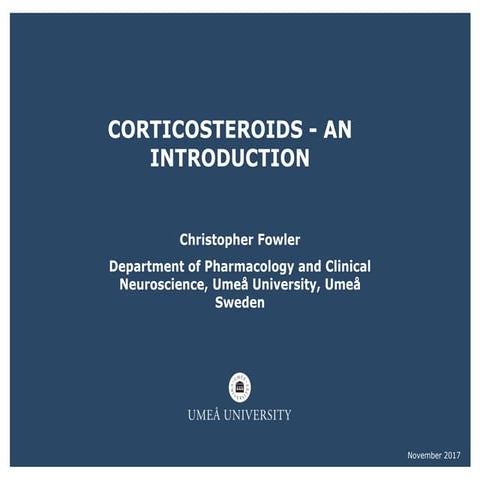 Corticosteroids- an introduction | PPTX