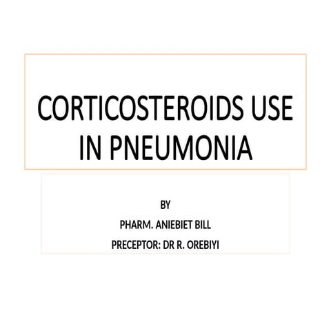 The corticosteroid use in pneumonia.pptx
