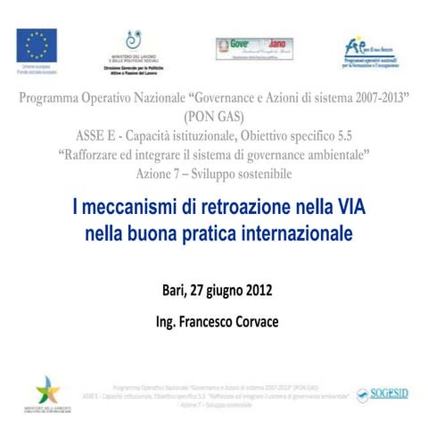 Corvace retroazione nella VIA | PPTX