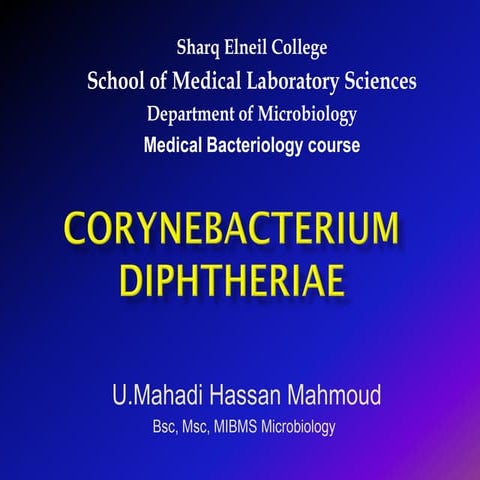 Corynebacterium mahadi ppt | PDF