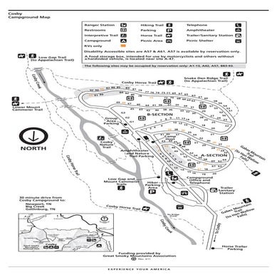Great Smoky Mountains National Park- Cosby Campground Map | PDF