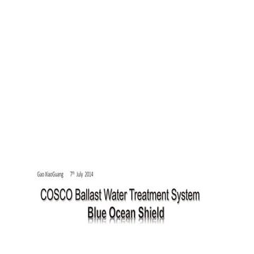 COSCO Ballast Water Treatment System A.pptx