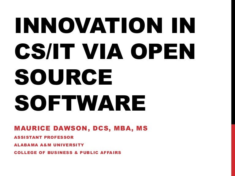 Innovation in cs/it via open source software