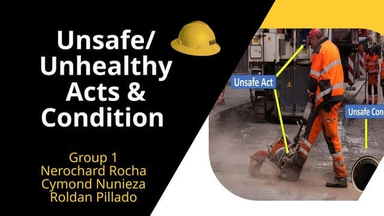 Unsafe Act and Unsafe condition | PPT