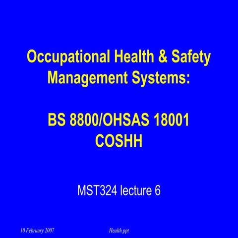 Occupational health and safety (OHS) s crucial for creating a safe and ...