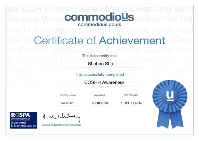 Coshh training stage 2 2014 | PPTX