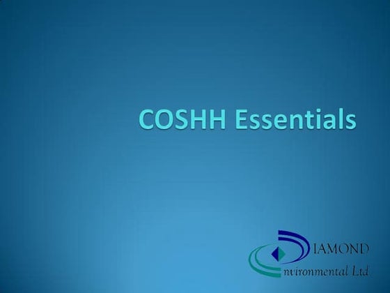 Free Coshh training | PPTX