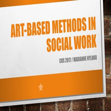 Art Based Methods in Social Work | PPTX
