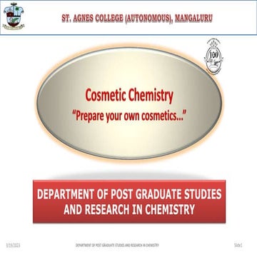 Cosmetic Chemistry - Introduction 1.ppt