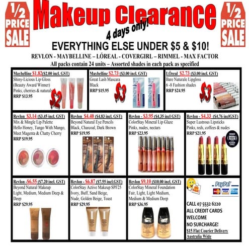 Wholesale Cosmetics Order form - Sale ends Friday | PPT