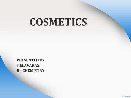 Introduction to cosmetology | PPT