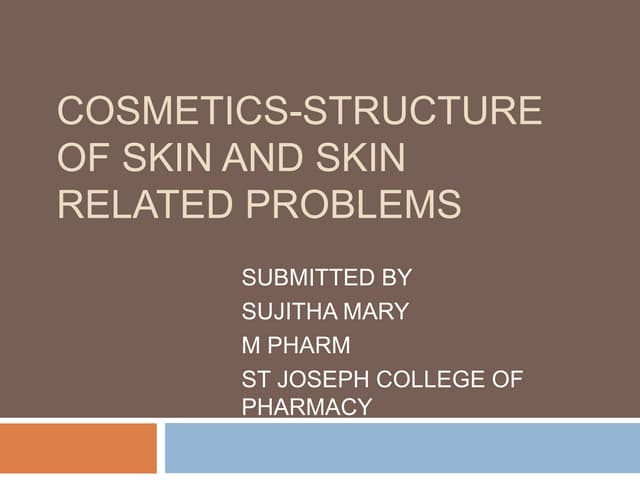 Blemishes: cosmetic related skin problem | PDF