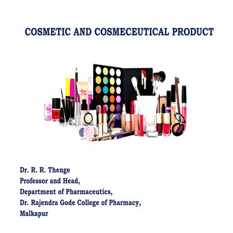 Cosmetic Science Introduction and Classification .pptx