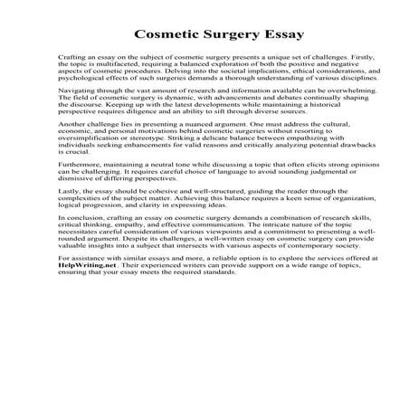 Cosmetic Surgery Essay.pdf