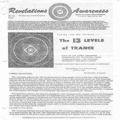 Cosmic Awareness 1981-13: Tuning into the Infinite: The 13 Levels of ...