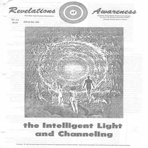 Cosmic Awareness 1991-11: The Intelligent Light and Channeling | PDF
