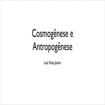 Cosmogênese e antropogênese | PDF