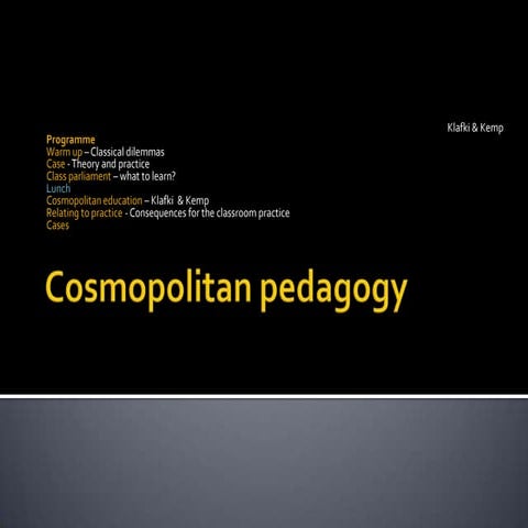 Cosmopolitan pedagogy | PPTX