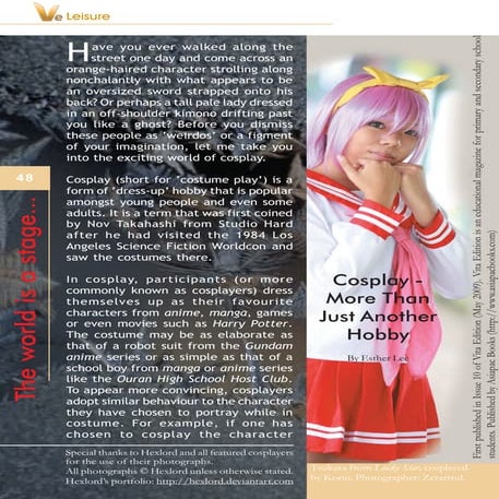 Cosplay: More than just another hobby | PDF