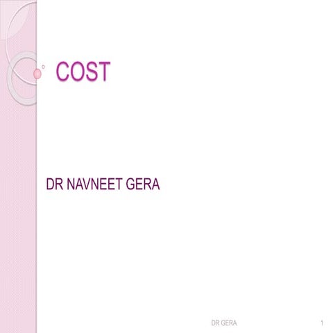 Cost parameter- that how cost is calculated | PPTX