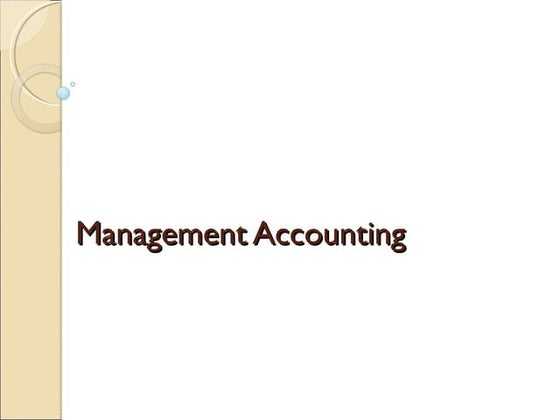 MANAGERIAL ACCOUNTING: FINANCIAL ACCOUNTING | PPT
