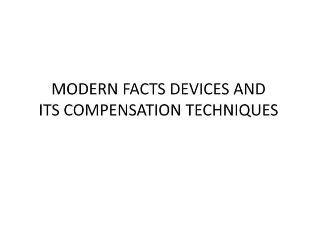 Reactive Power Compensation Devices FACT | PDF