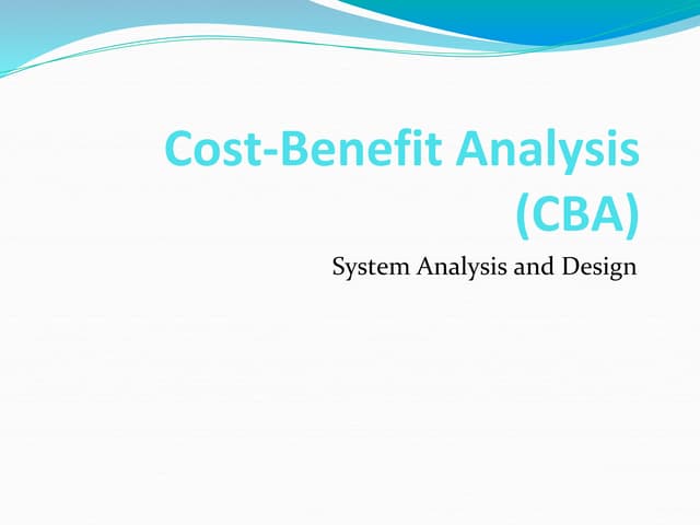 Cost Benefit Analysis Ppt 2360