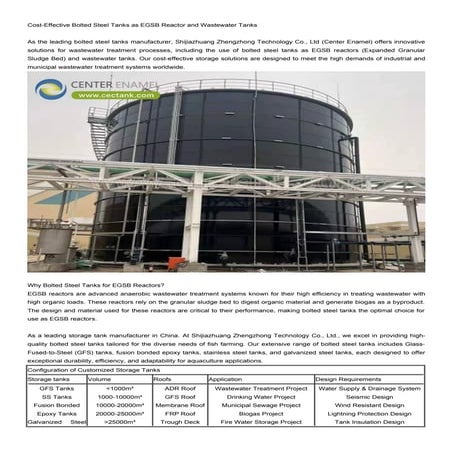 Cost-Effective Bolted Steel Tanks as EGSB Reactor and Wastewater Tanks.docx