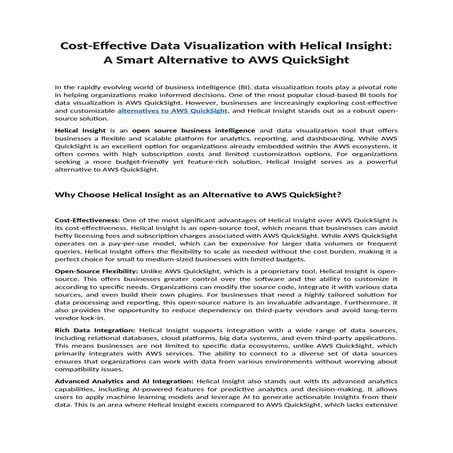 Cost-Effective Data Visualization with Helical Insight A Smart ...