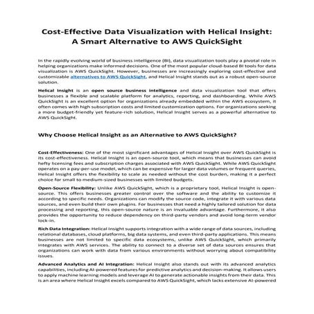 Cost-Effective Data Visualization with Helical Insight A Smart ...