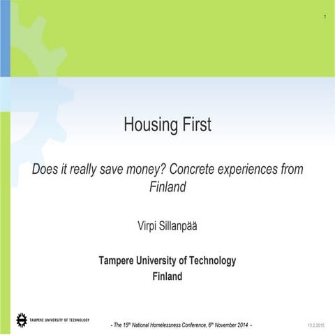 Cost effectiveness of housing first | PDF