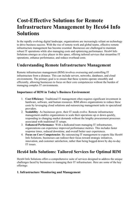 Reduce IT expenditure costs with HEX64.docx