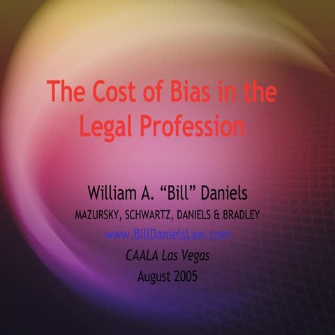 Cost Of Bias Vegas 2005 | PPT