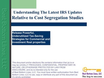 INFOGRAPHIC: 5 Most Important Things to Know about Cost Segregation | PDF
