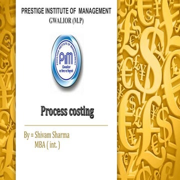 Process Costing | PPTX