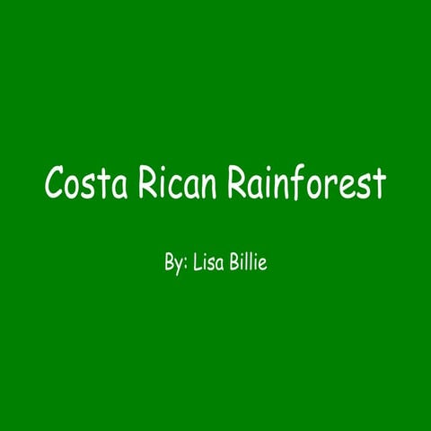 Costa Rican Rainforest | PPT