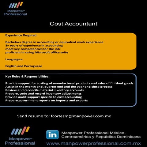 Cost Accountant | PPTX