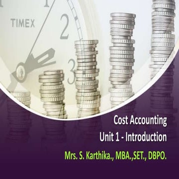 COST ACCOUNTING INTRODUCTION | PPTX