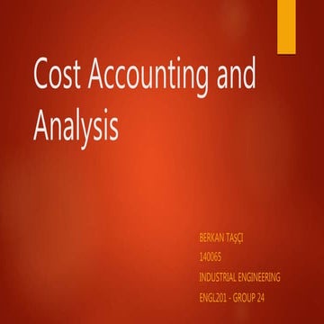 Cost accounting and analysis | PPTX