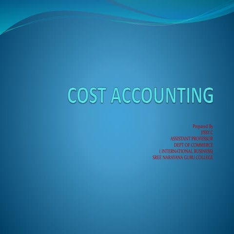 Cost accounting | PPTX